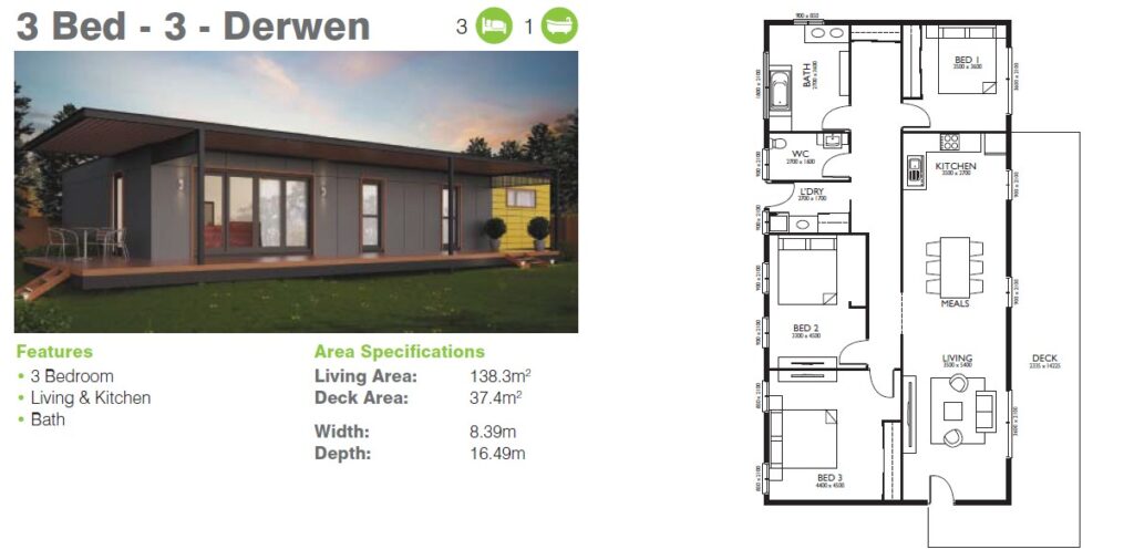 3 Bed Derwent – 1300 Homes